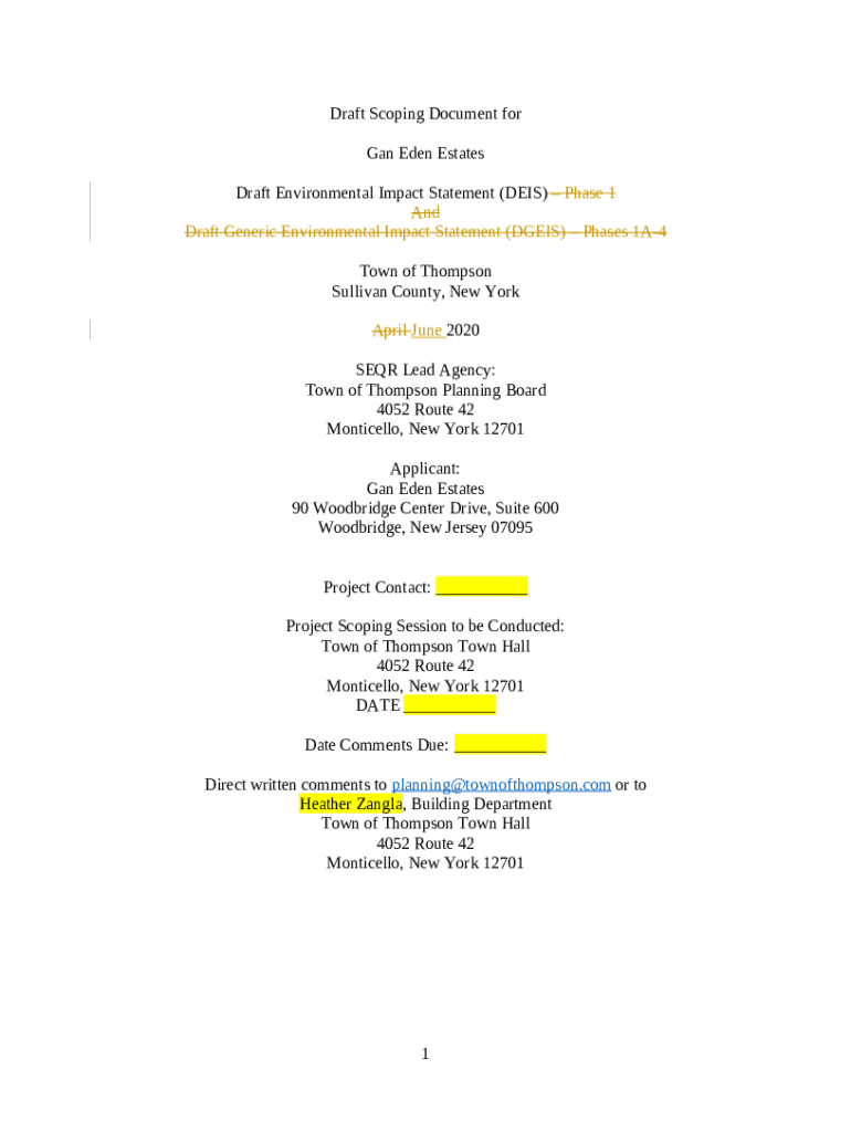 new york state environmental quality review act (seqr) Doc Template ...