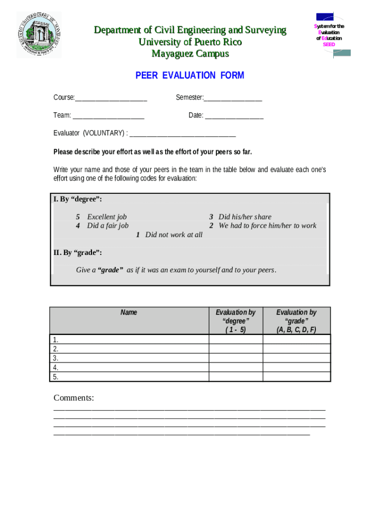 Team Tasks Peer Evaluation (2) (docx) Doc Template | pdfFiller