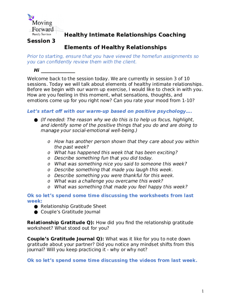 What Does a Healthy Relationship Look Like? Doc Template | pdfFiller