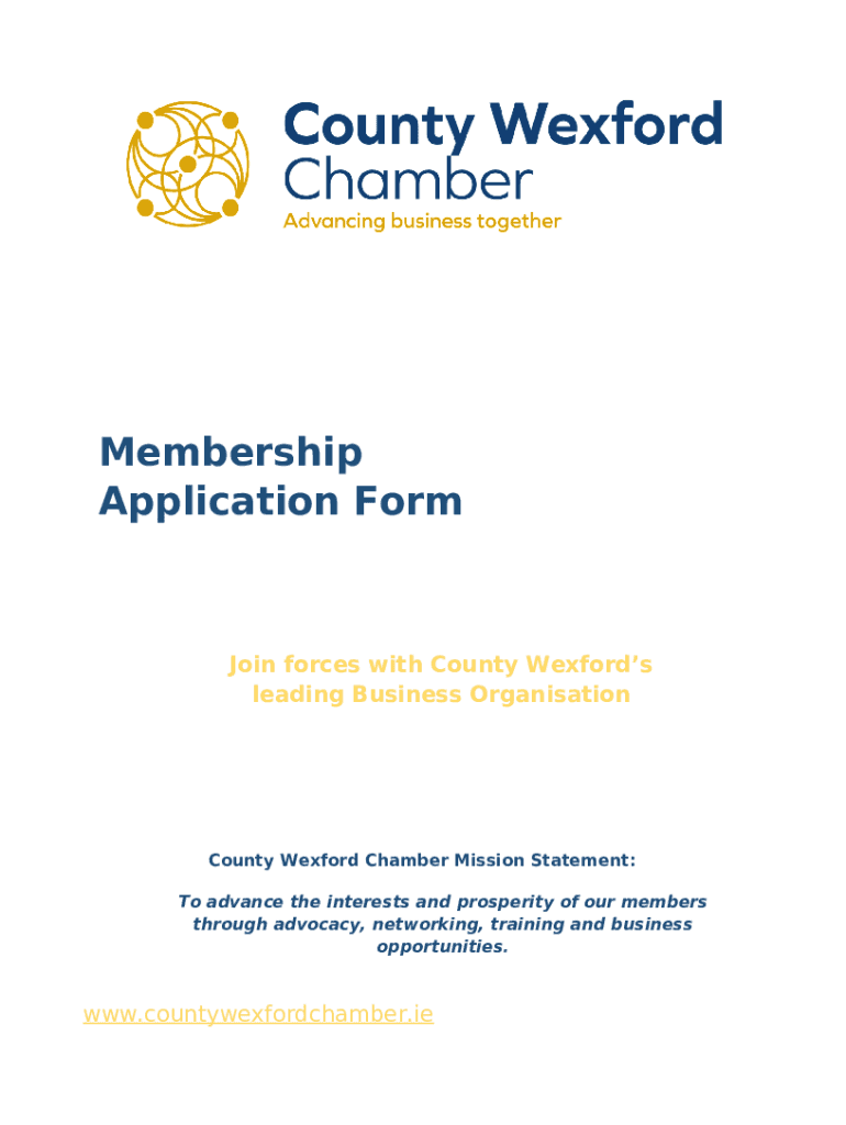 County Wexford Chamber's Post Doc Template | pdfFiller