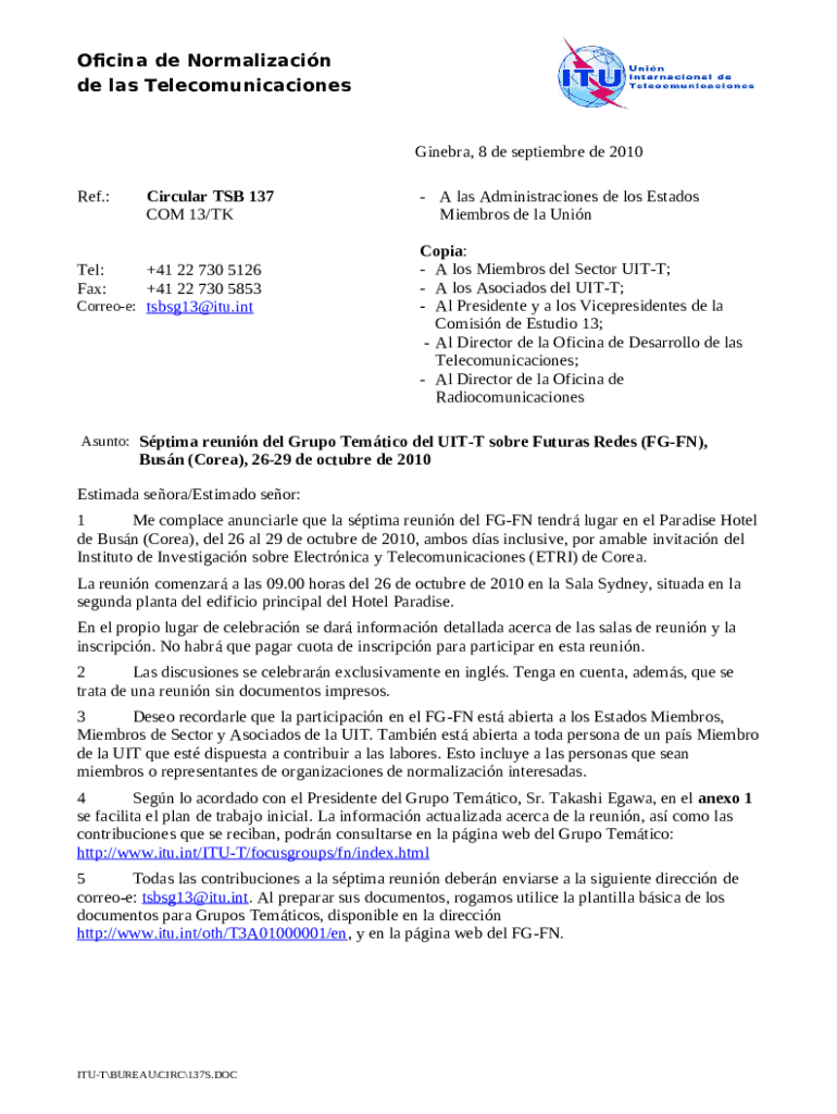 Circular TSB 137 Doc Template | pdfFiller