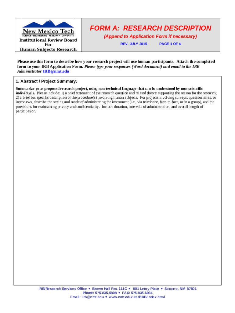 A - Research Project Abstract. For use with IRB Application Doc ...