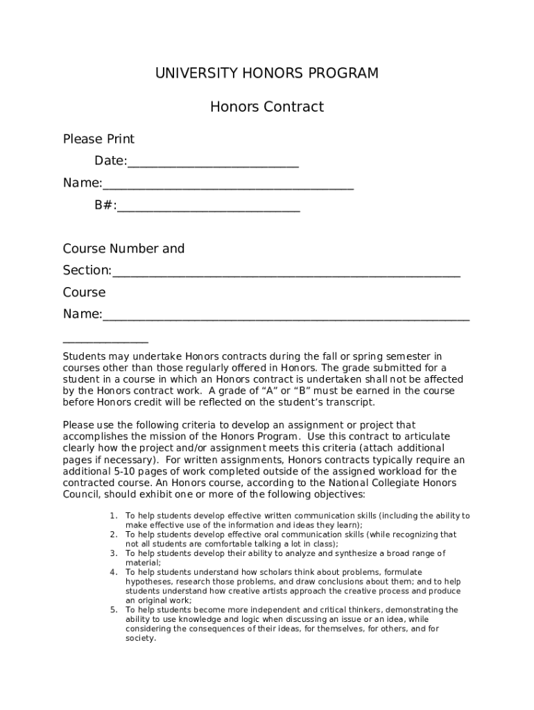 North Carolina A& T State University Honors Program Doc Template ...