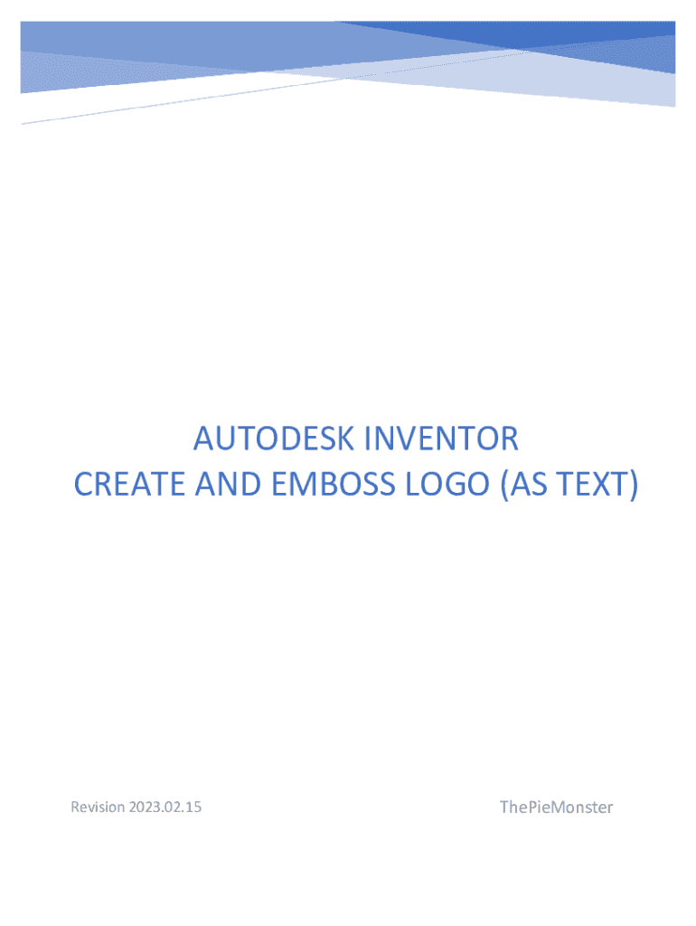 Fillable Online Solved: How to emboss or extrude a logo or image Fax ...