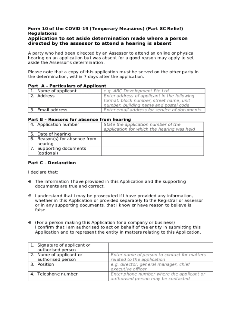 Part 8C of Covid-19 (Temporary Measures) Act in force to ... Doc ...