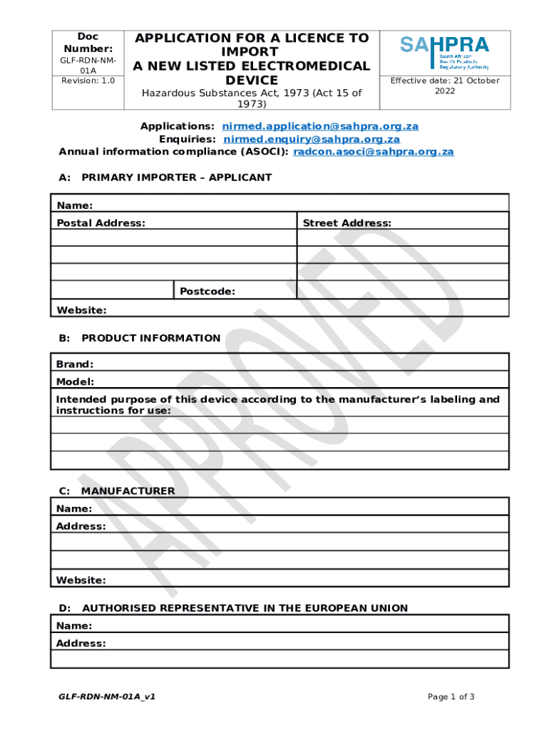 Radiation Control Application And Report s Doc Template | pdfFiller