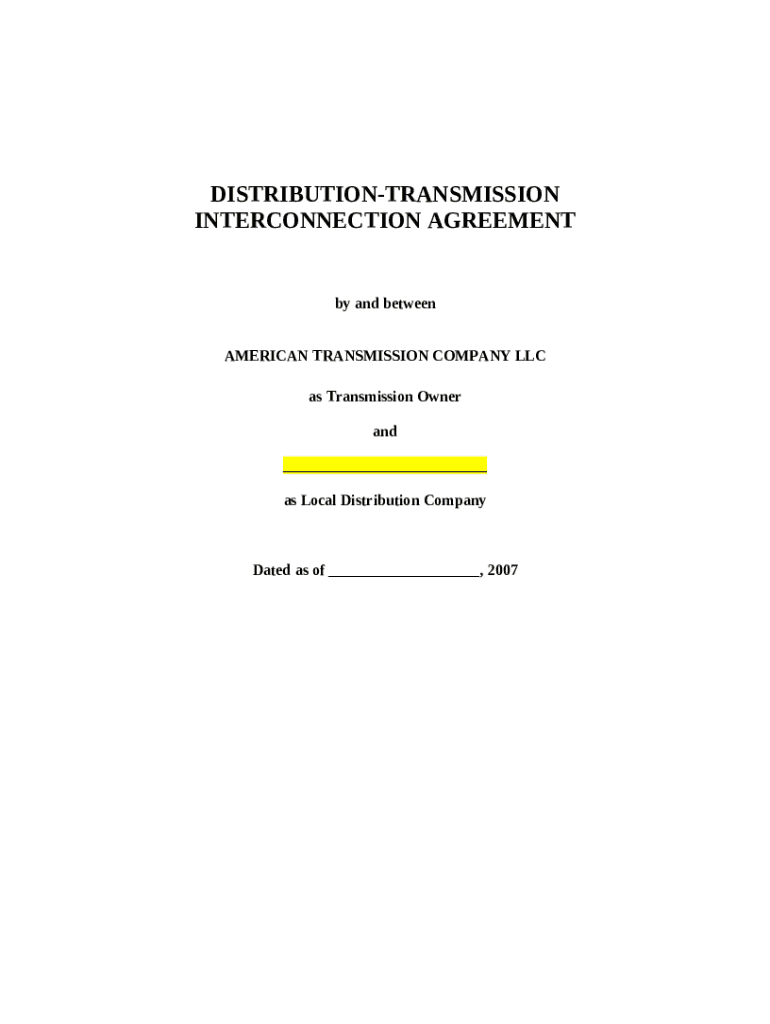 DISTRIBUTION-TRANSMISSION - ATC 10 Year Plan Doc Template | pdfFiller