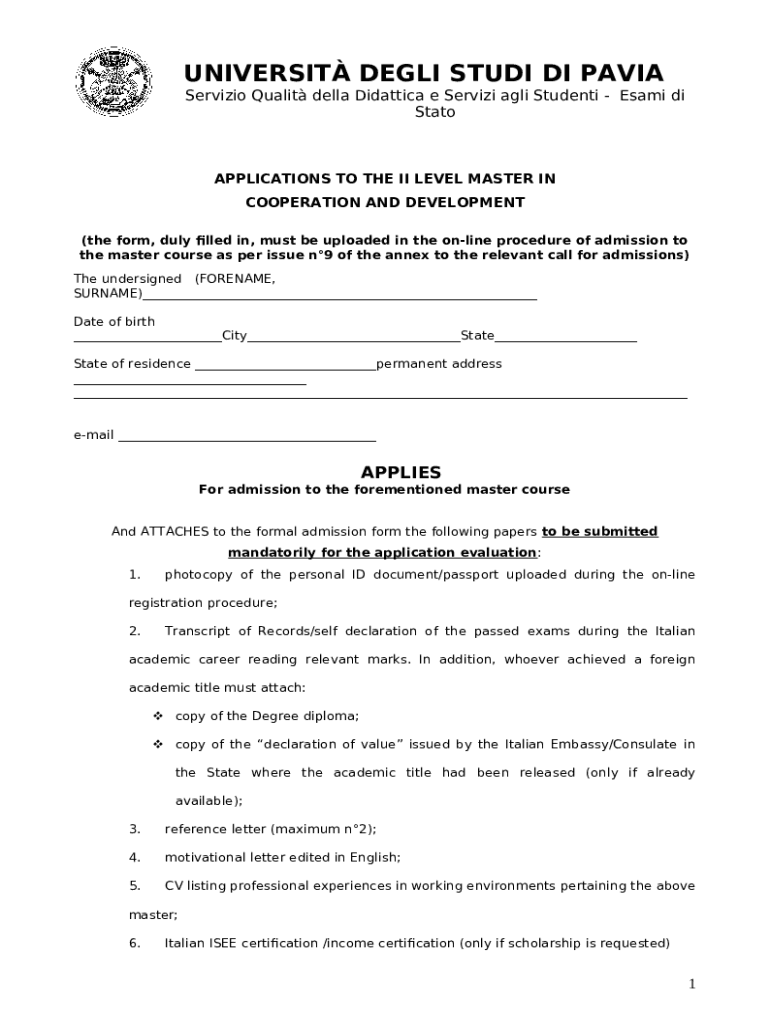 Graduate Admissions and Application Procedures Doc Template | pdfFiller