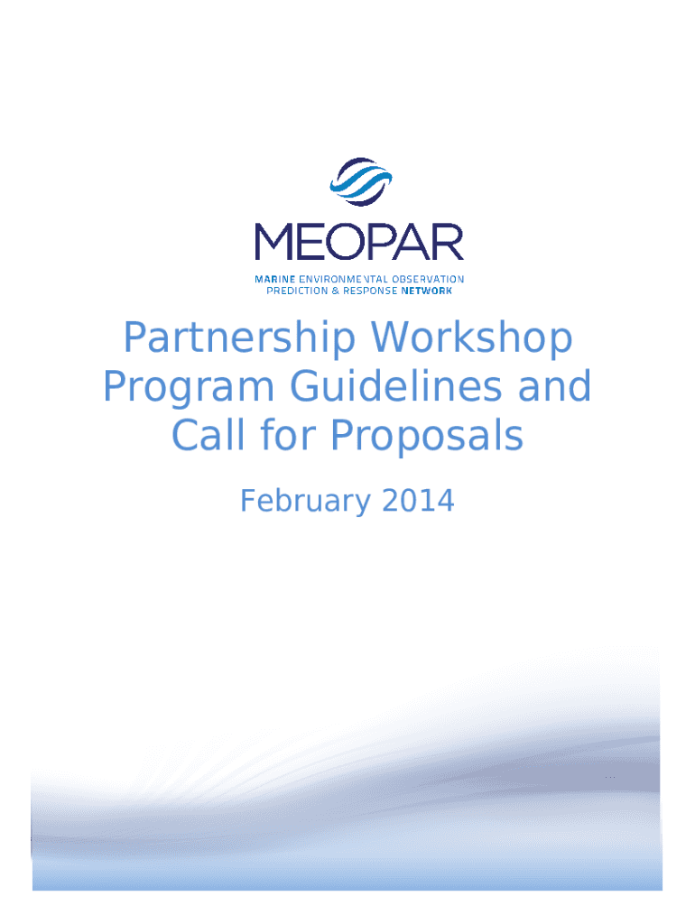 Partnership Workshop Program Guidelines and Call for Doc Template ...
