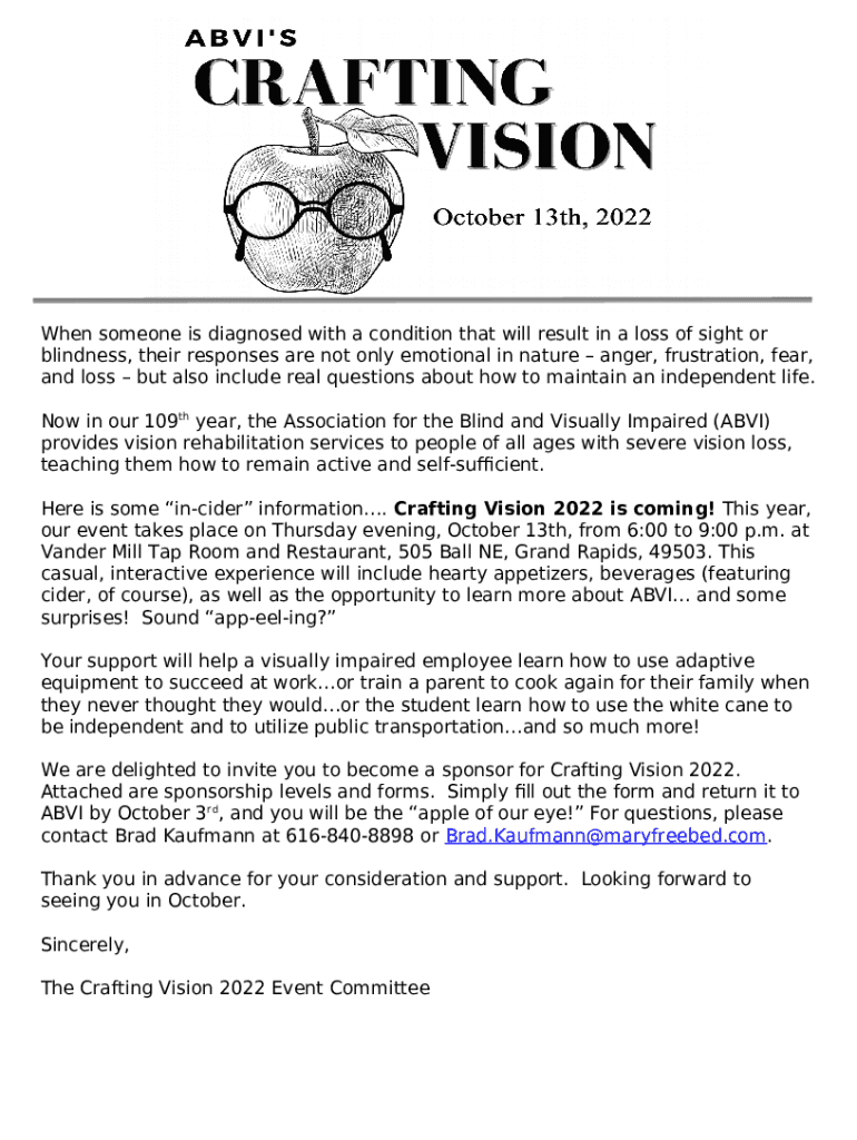 A Caregiver's Guide to Coping With Vision Loss Doc Template | pdfFiller