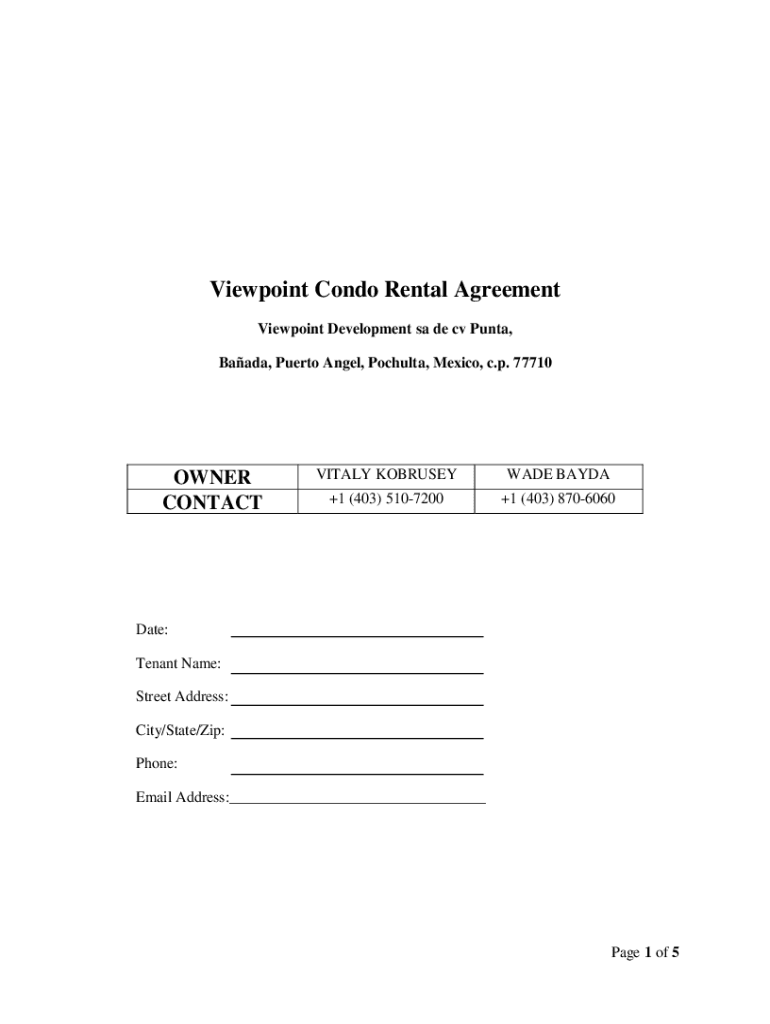 Fillable Online Viewpoint in Puerto Angel 201 - San Pedro Pochutla Fax ...