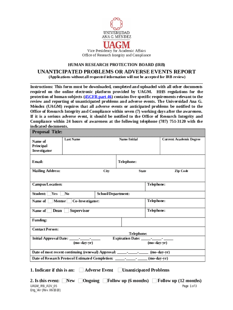 Human Research Protection Board (IRB) STUDY/ ... Doc Template | pdfFiller