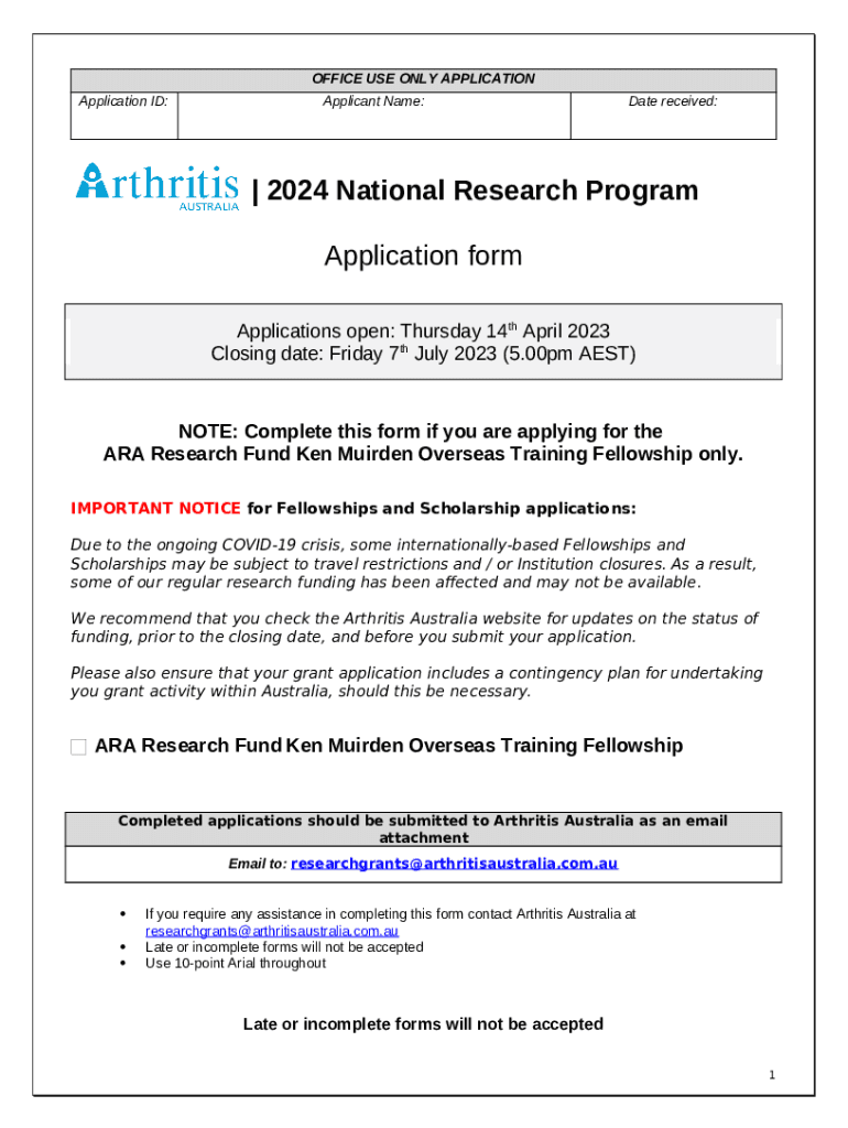 2024 National Research Program Doc Template | pdfFiller