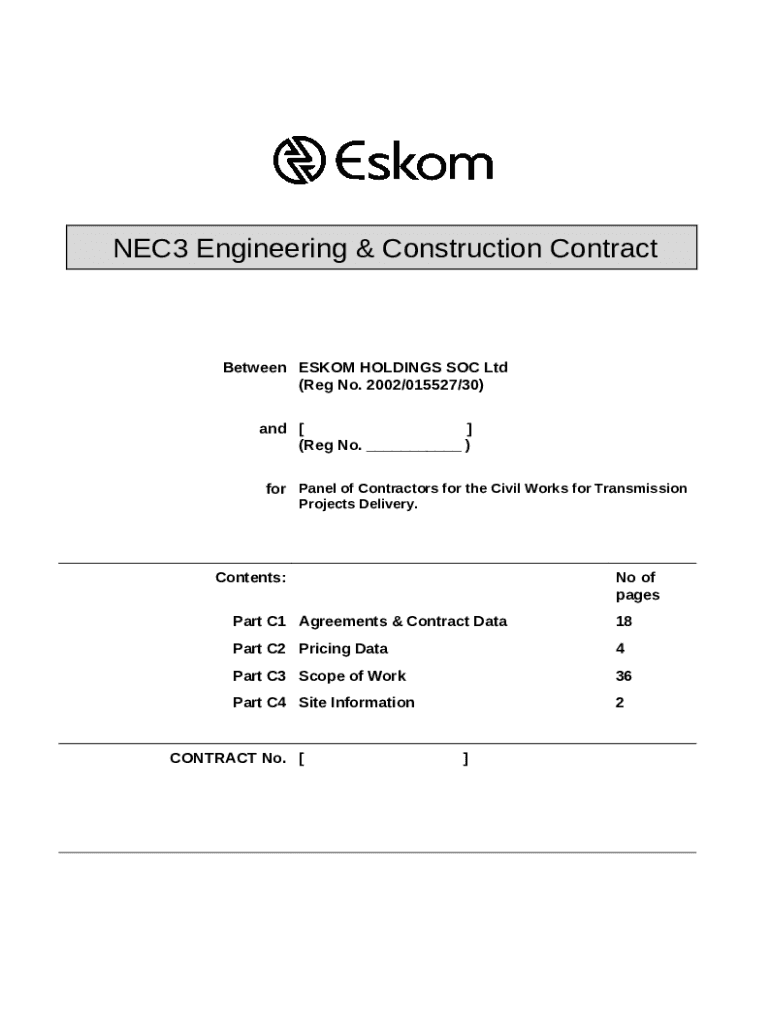 NEC3 Contract - Engineering and Construction Contract Doc Template ...