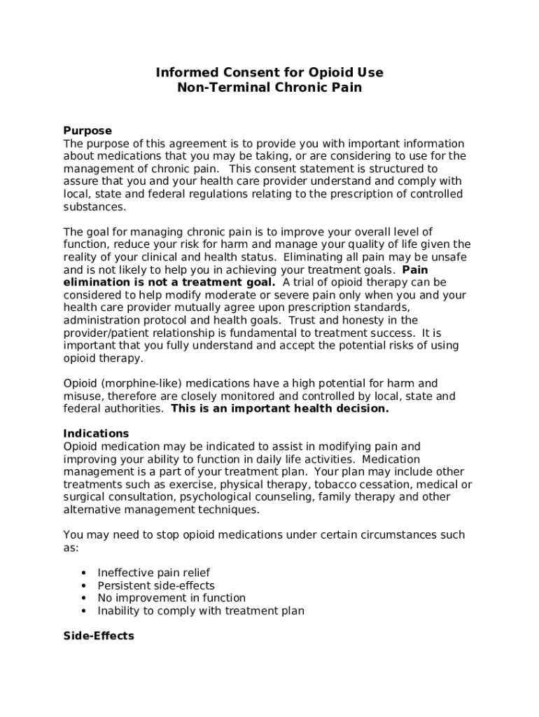 Ined Consent for Opioid-Dependence Treatment Doc Template | pdfFiller