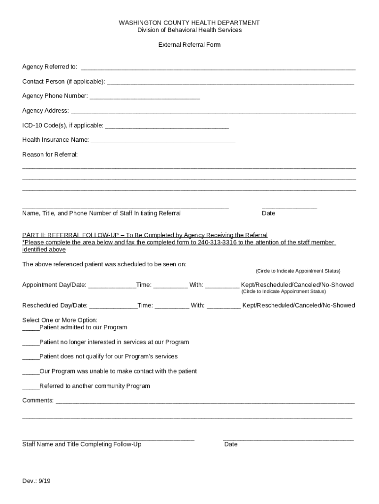 Agency Referred to: Doc Template | pdfFiller