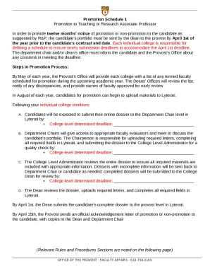 Senior Rank PromotionsOffice of Academic Appointments Doc Template ...