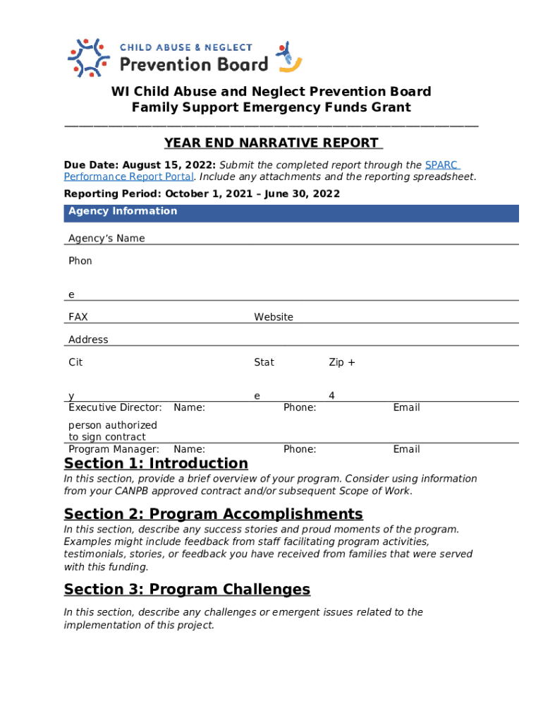 Grants - Child Abuse and Neglect Prevention Board Doc Template | pdfFiller