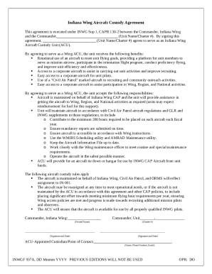 Indiana Wing s - Civil Air Patrol Doc Template | pdfFiller