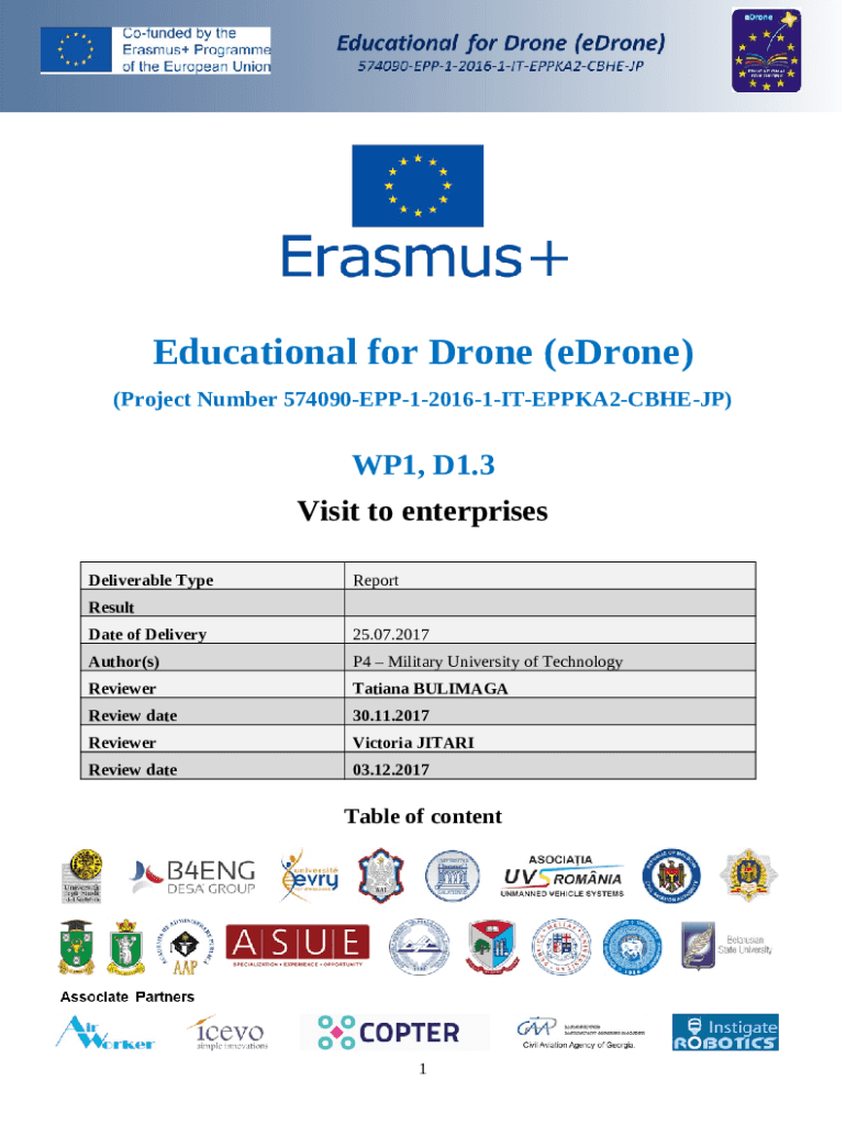 Educational for Drone (eDrone) - Project Objectives Doc Template | pdfFiller