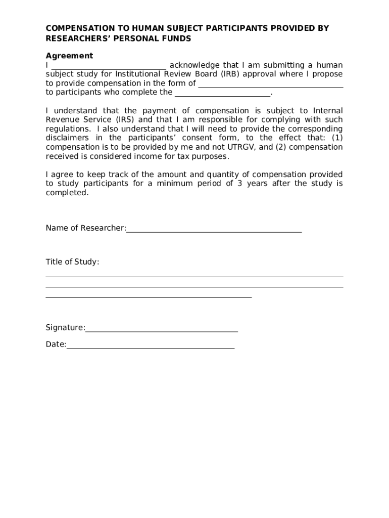 institutional review board application package Doc Template | pdfFiller