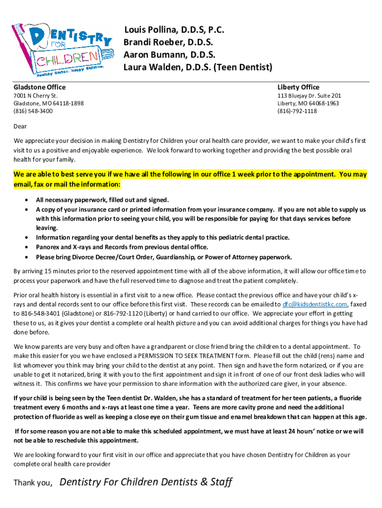 Fillable Online Meet Dr. Louis Pollina - KC Northland's Dentistry For ...