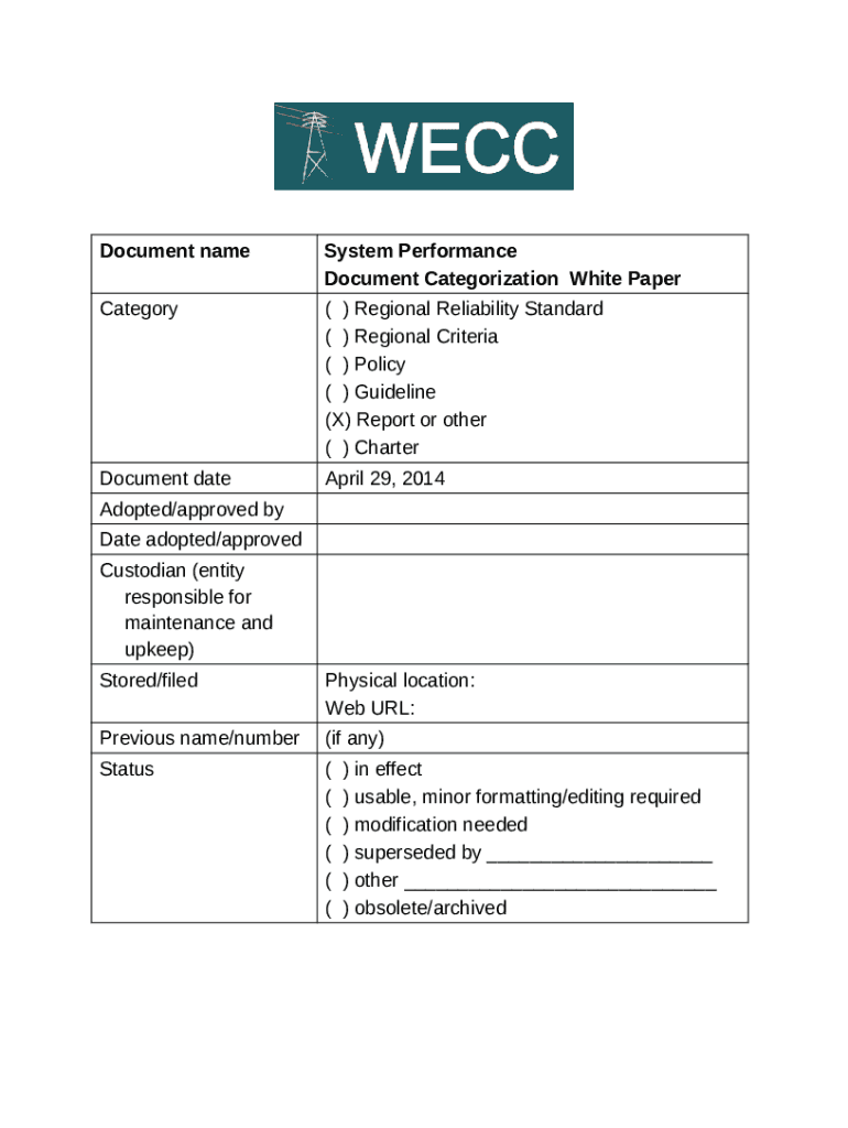 Reliability Guidelines, Security Guidelines, Technical ... Doc Template ...