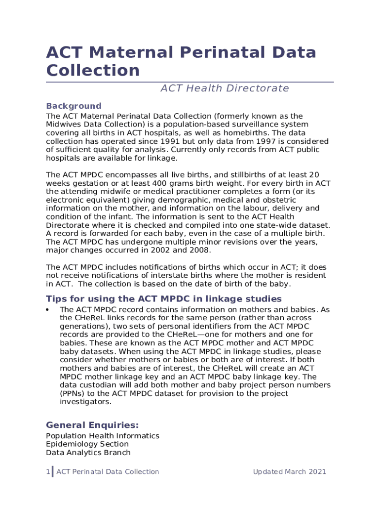 Collecting population-based perinatal data efficiently Doc Template ...