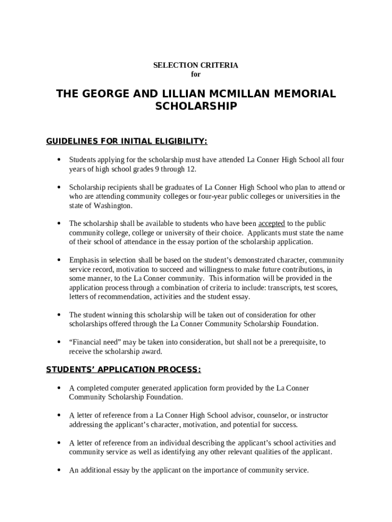 High School / Senior Ination - La Conner School District Doc Template | pdfFiller