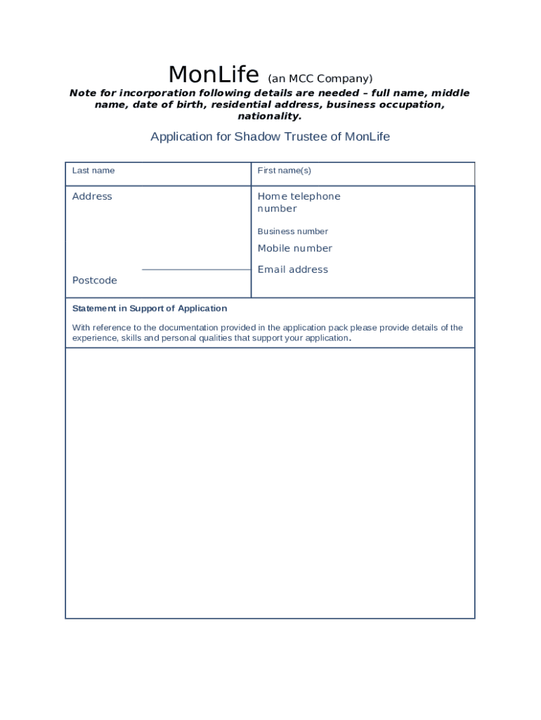 MonLife-Application-.docx Doc Template | pdfFiller