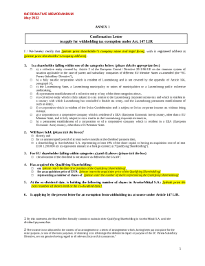 Confirmation Letter to apply for the withholding tax ... Doc Template ...