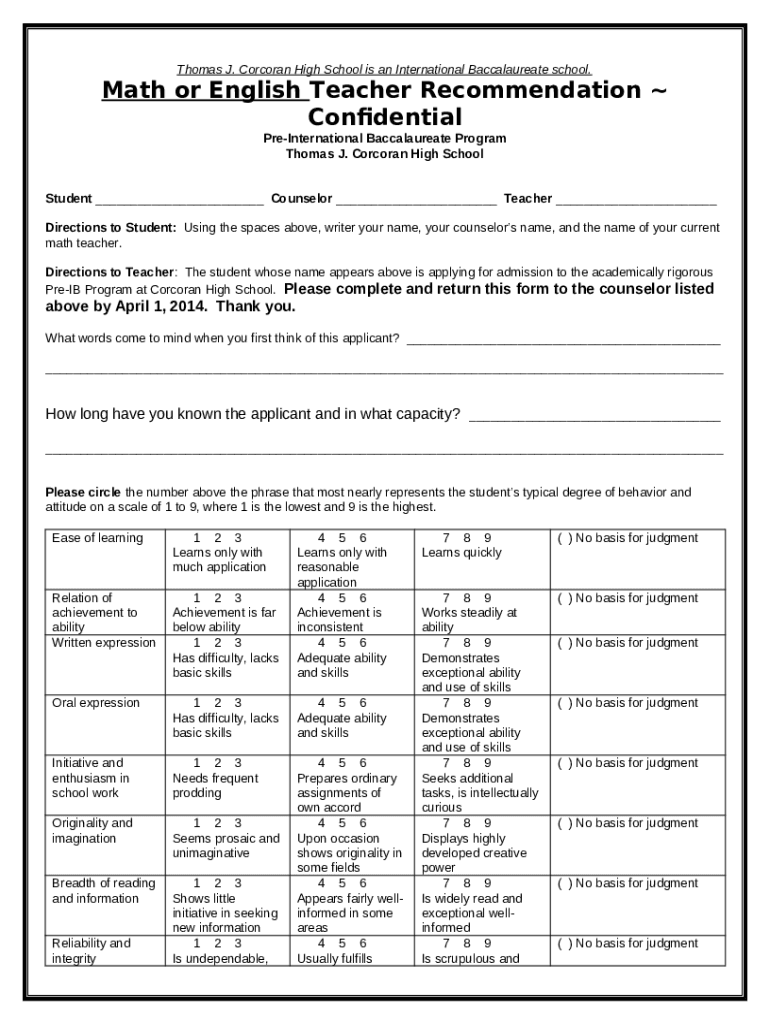 International Baccalaureate at Corcoran High School Doc Template ...