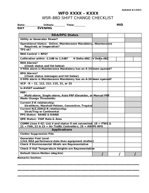 Level II Data - NEXRAD Radar Operations Center, WSR-88D Doc Template | pdfFiller