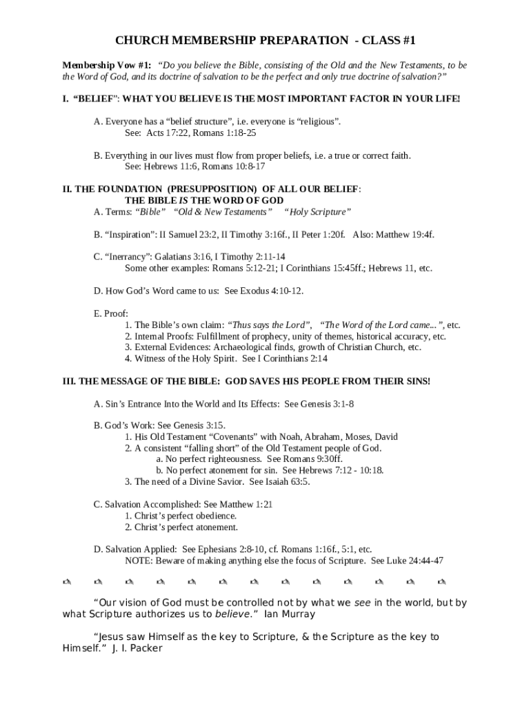 How to Host a Successful Church Membership Class Doc Template | pdfFiller