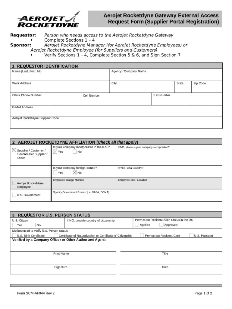 5014-A, PWR Gateway External Access Request (Supplier Portal ...