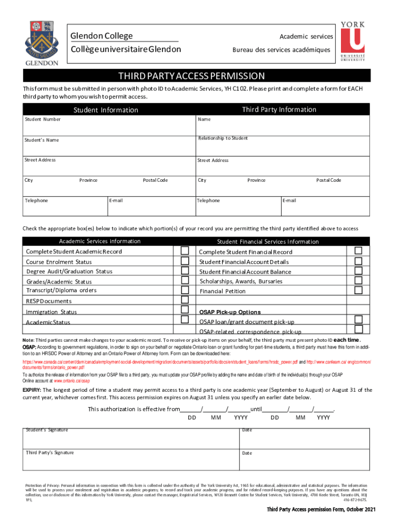 Fillable Online Lesley Valiente - Glendon Campus of York University Fax Email Print - pdfFiller