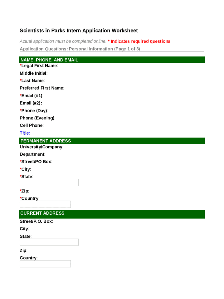 How-to-Apply Guide for Scientists in Parks Interns - rock geosociety ...