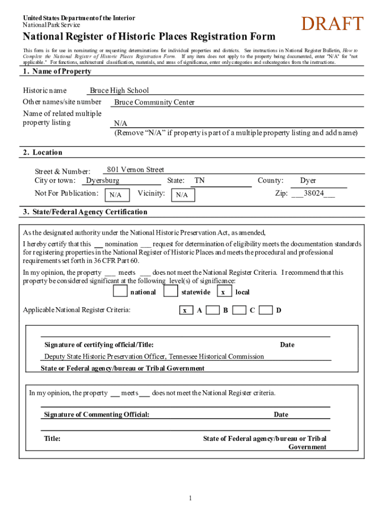 Fillable Online TN Historical Commission Fax Email Print - pdfFiller
