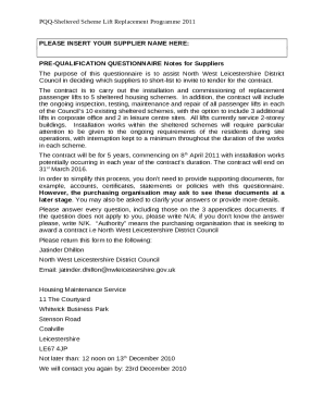 How to Implement a Supplier Pre-Qualification Questionnaire Doc ...