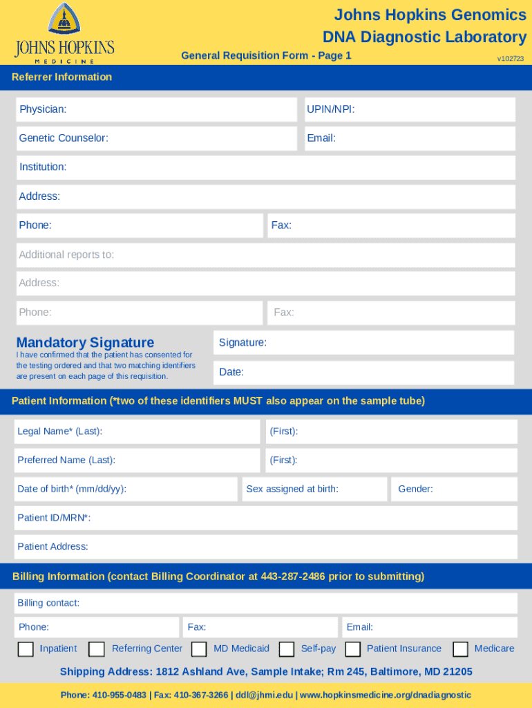 Fillable Online Requisition Forms - Radiology Fax Email Print - pdfFiller