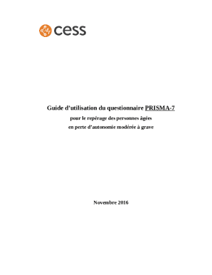 Questionnaire PRISMA-7 Doc Template | pdfFiller