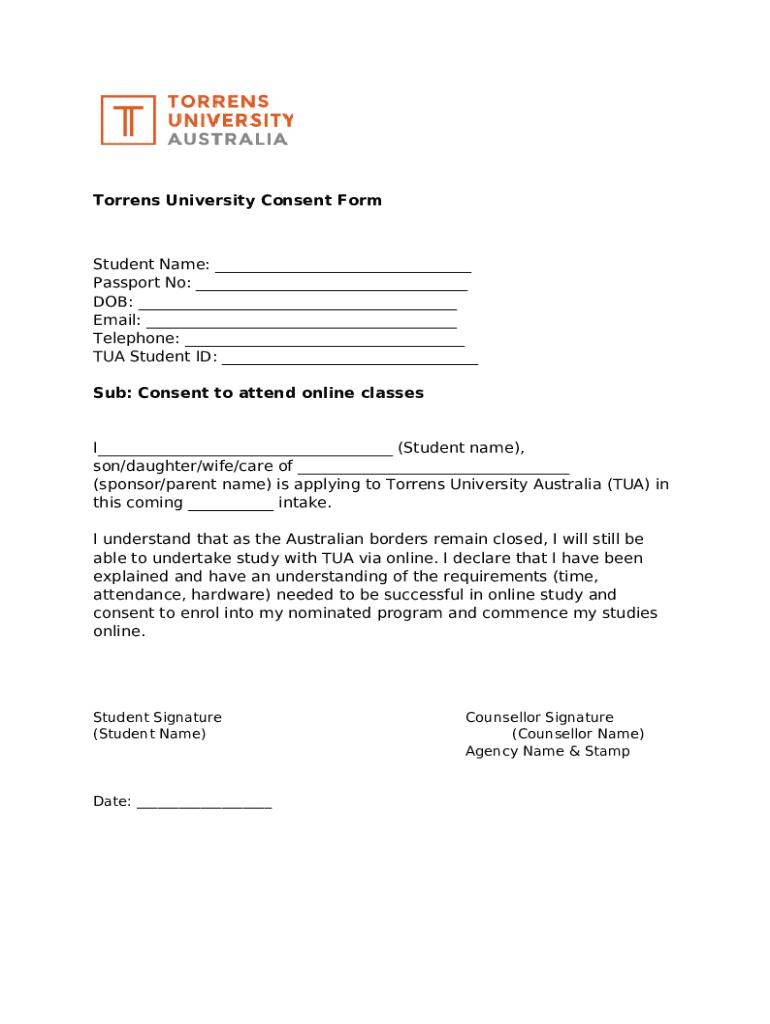 Torrens-University-Consent-.docx Doc Template | pdfFiller