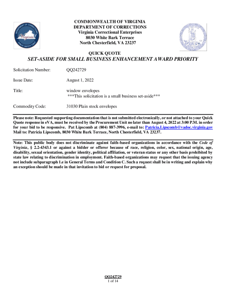 Fillable Online Department Of Corrections Virginia Fax Email Print ...