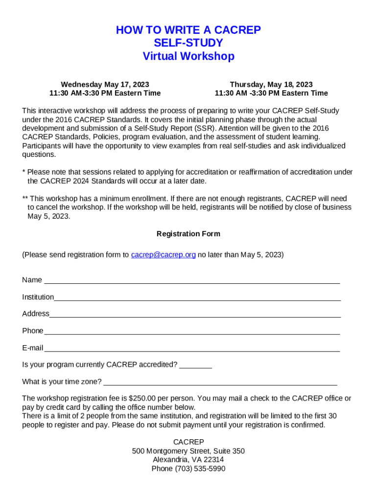 Mini Manual 2: Writing and Submitting the Self-Study ... Doc Template | pdfFiller