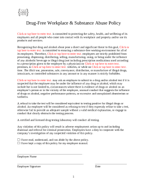 Drug-Free Workplace Program Ination Doc Template | pdfFiller
