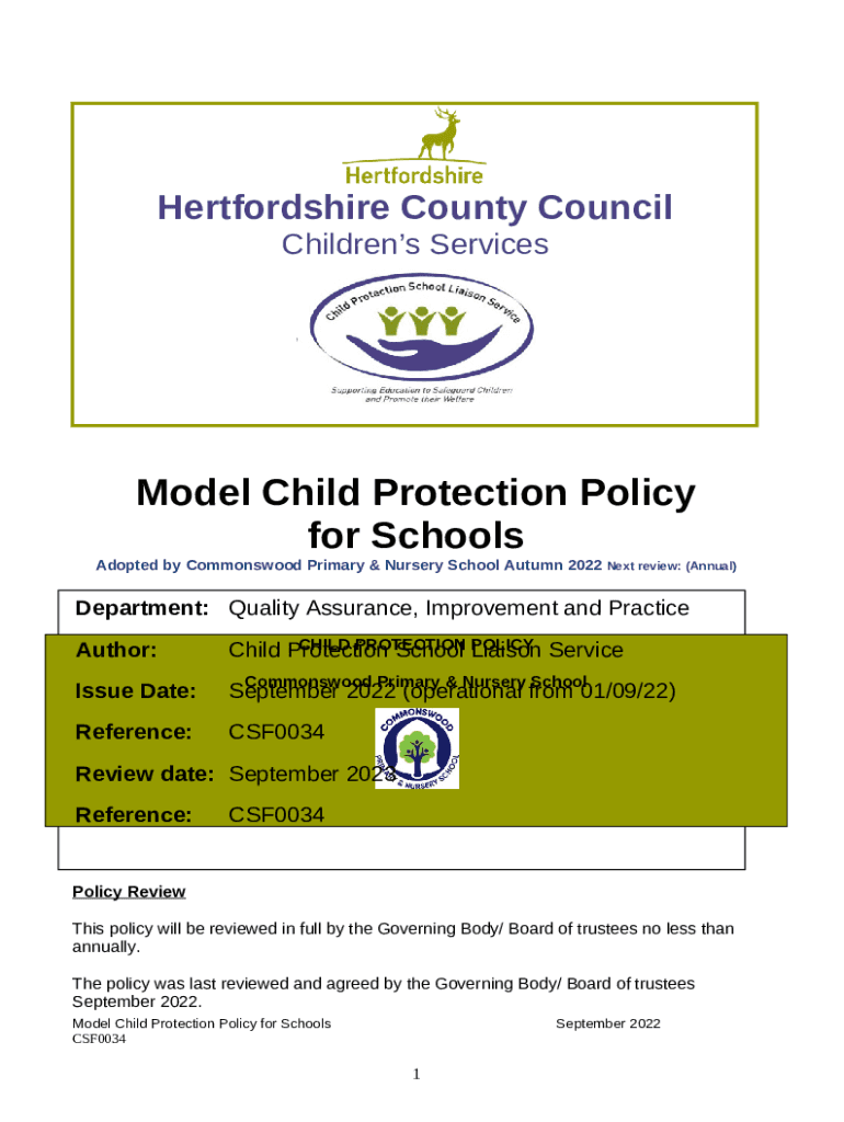 Hertfordshire Safeguarding Children Partnership Doc Template | pdfFiller
