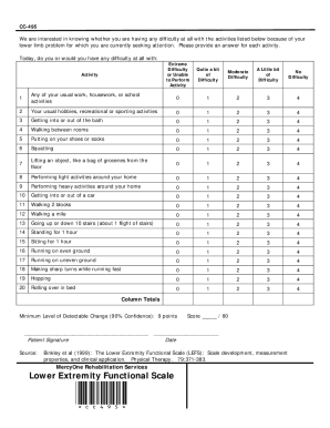 Fillable Online Lower extremity form by mimi muto Fax Email Print ...
