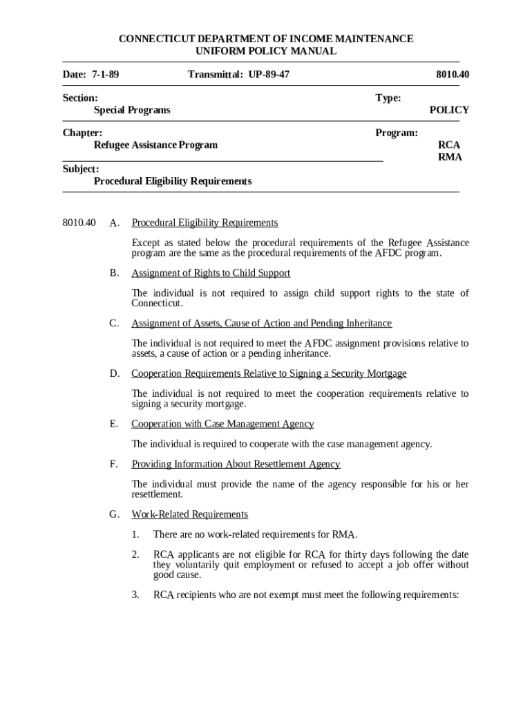 Cash & Medical Assistance Doc Template | pdfFiller