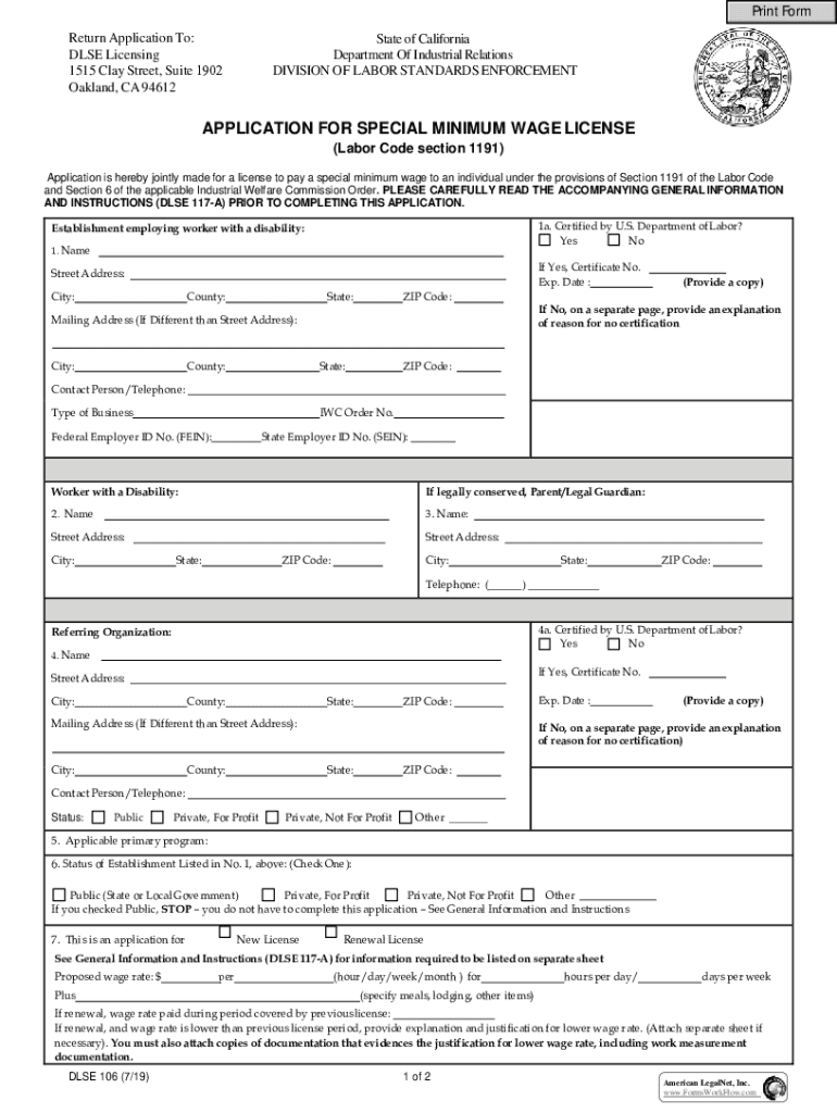 Fillable Online APPLICATION FOR NEW FARM LABOR CONTRACTOR ... Fax Email ...