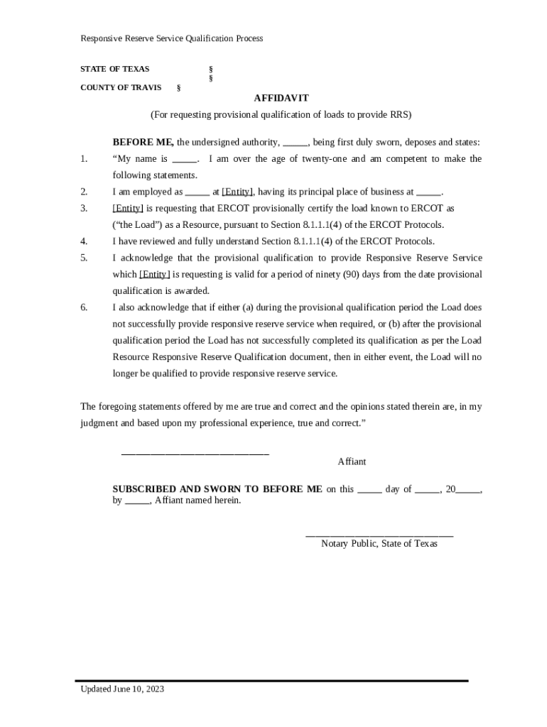 DRAFT ERCOT process for initial testing of High set Interruptible Load ...